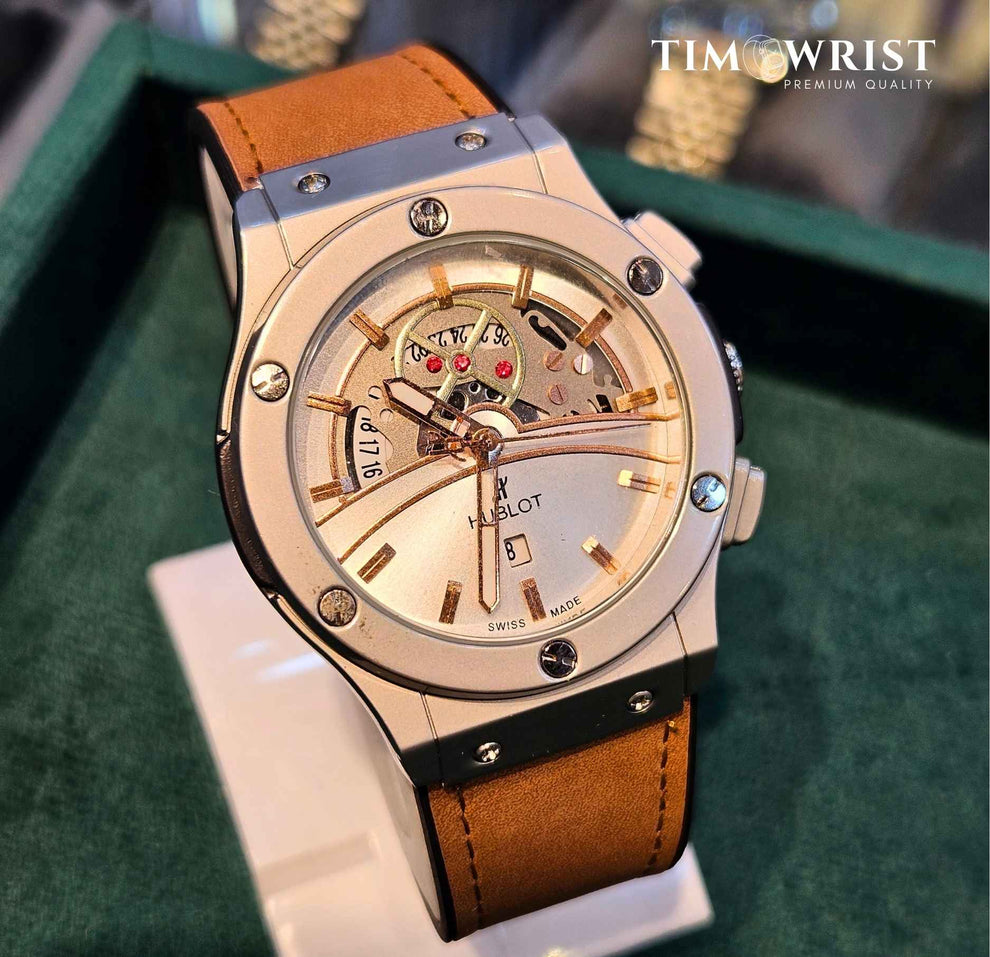 Hublot Geneve (Masterpiece) Inspired Skeleton Dial Watch Luxury Editio ...