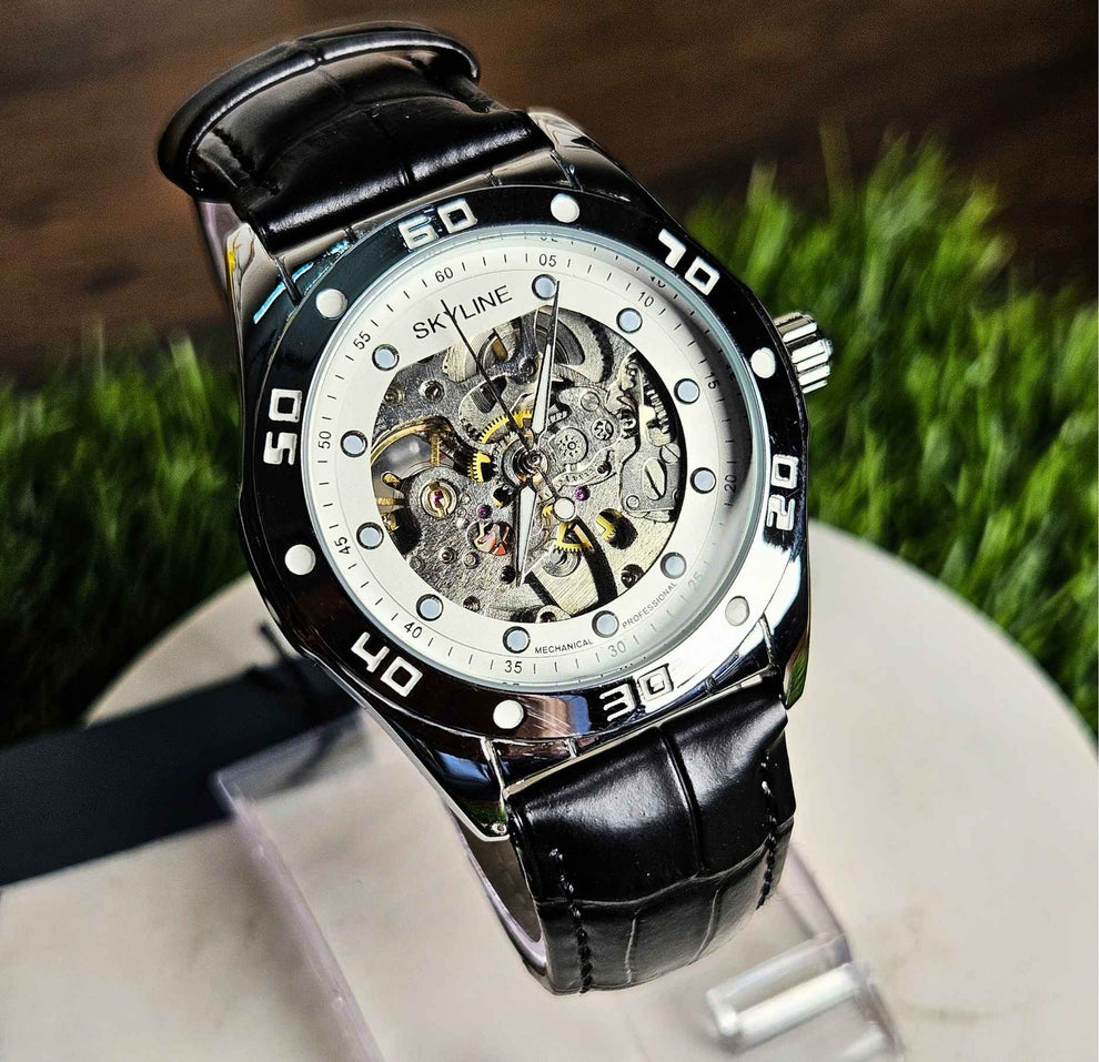 Skyline Automatic (Masterpiece) Swiss Precision Luxury Watch (Black ...